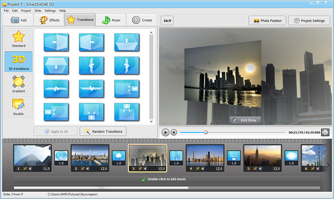 How To Create HD Slideshow With 3D Effects